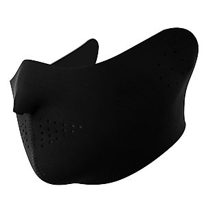 Neoprene Half Face Mask Outdoor Protection with Adjustable Closure - Black