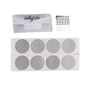 BESSTUUP Glueless Bike Tire Puncture Repair Patch Kit, Self Adhesive Patches & Rasp for Bicycle Inner Tube Repair - Quick & Easy Patches for Road & MTB Bikes