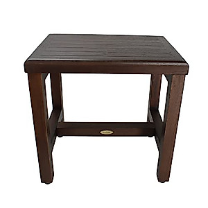 DecoTeak, 18 ", Teak Shower Bench, Teak Shower Seat, Teak Shower Stool, Teak Bench for Shower, Teak Shower Chair, Teakwood Shower Bench, Teak Bath Bench, Brown, 18 Inch
