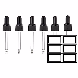 ZLXO NOVELTIES Glass Dropper Set | Droppers for Essential Oils 15ml Oil Dropper | Eye Droppers for Essential Oils 15 ml