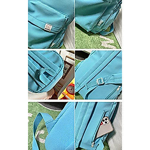Kawaii Backpack Aesthetic Backpacks Back to School Supplies Aesthetic School Supplies for Teen Girls Women Mochila (Green)