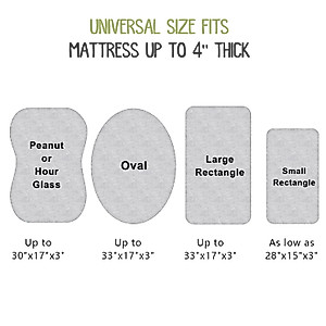 Bassinet Mattress Pad Cover, Compatible with Rectangle/Hourglass/Oval Bassinet Mattress, 2 Pack Waterproof and Soft Cotton Sheet, Breathable Bamboo Sleep Surface (Microfiber-GY)