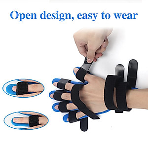 MEETCARE Hand Wrist Orthosis Separate, Breathable Finger Splint Fingerboard Flex Spasm Extension Board Splint Finger Training Stroke Device Therapy for Both Finger Fractures,Wounds,Hemiplegia