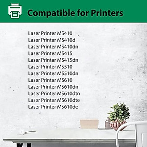 501H 50F1H00 Replacement Toner Cartridge for Lexmark 50F1H00 501H for Lexmark MS310 MS410 MS415 MS510dn MS510 MS610 MS610dn MS610de Laser Printer (2 Pack, 5,000 Pages)