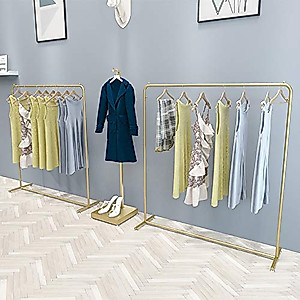 Iron Continental Clothes Rail,Strong Shelf Multifunctional Clothing Tidy Rail, Fashion/Golden / 120cm
