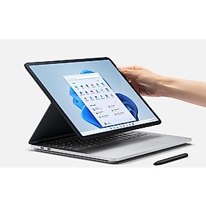 Microsoft Surface Laptop Studio 9X8-00001, Intel Core H35 i5-1130H Processor, 16GB RAM, 512GB SSD, Intel Iris X Graphics, 14.4" Rotating Touchscreen Display, Windows 11 Home, Platinum (Renewed)