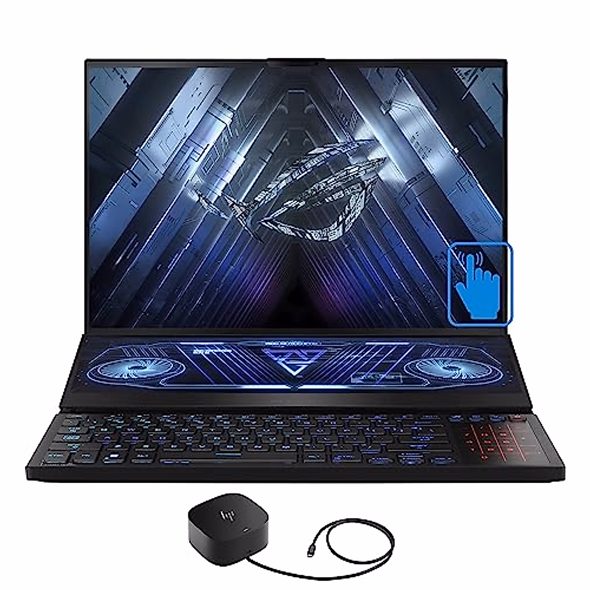 ASUS ROG Zephyrus Duo 16 Gaming & Entertainment Laptop (AMD Ryzen 7 6800H 8-Core, 32GB DDR5 4800MHz RAM, 2TB PCIe SSD, GeForce RTX 3060, 16.0" 165Hz Touch Win 11 Pro) with G5 Essential Dock