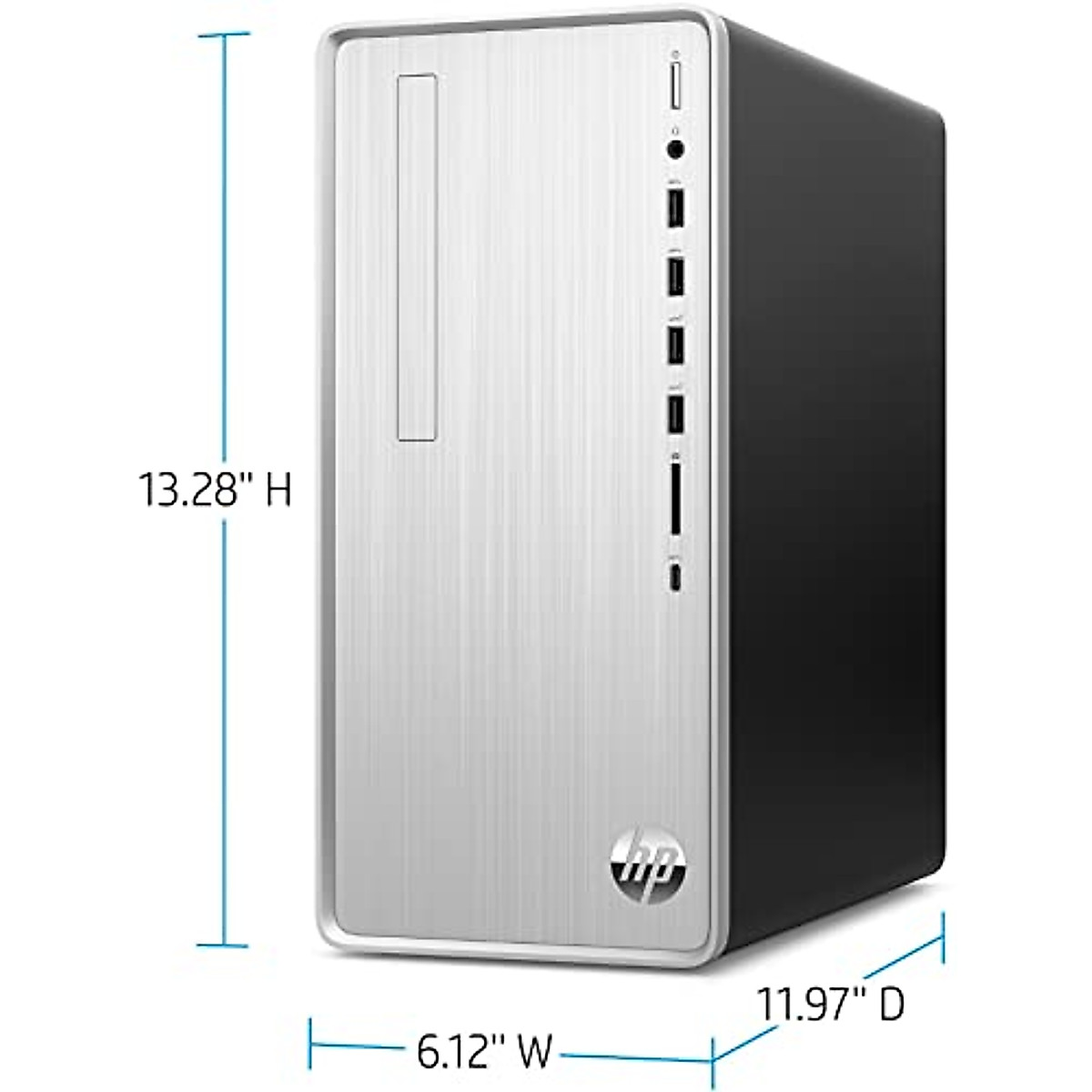 HP Newest Pavilion TP01 Desktop Computer, AMD Ryzen 7-5700G (Beats i9-10900), AMD Radeon, DVD Writer, Wireless, 9 USB Ports, HDMI, Bluetooth, Windows 11 Home (32GB RAM | 1 TB PCIe SSD)