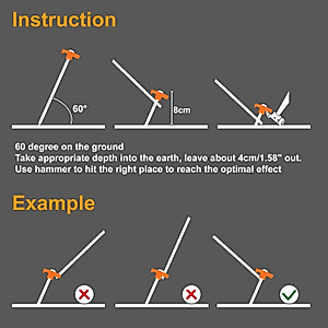 ABCCANOPY Tent Stakes Camping Tent Stakes, 10pc-Pack (Orange)
