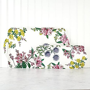 Pimpernel Stafford Blooms Collection Sandwich Tray | Serving Platter | Crudité and Appetizer Tray | Made of Melamine | Measures 15.1" x 6.5" | Dishwasher Safe
