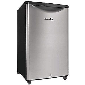 Danby DAR044A6BSLDBO 4.4 cu.ft. Outdoor Rated Compact All Refrigerator, Spotless Steel (Fiv? ???k)