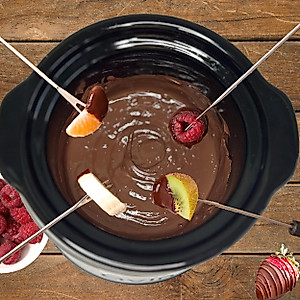 Qvin Fondue Melting Pot for Chocolate, Cheese, Caramel melting and keep warm, 0.65Quart