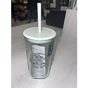 Starbucks Spring 2023 Recycled Glass Mint Triangle Bottom Cold Cup 16 oz Tumbler
