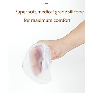 Bwcece Wearable Silicone Milk Collection Cups,Closed System Breast Milk Collection Cups,BreastMilk Collector Cup,Pump On The Go-24mm(2PCS)