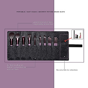 Makeup Brush Set, EIGSHOW Professional Makeup Brushes Kit Foundation Powder Concealers Eye Shadows Makeup 15 Piece for Eye Face Liquid Cream Cosmetics Brushes Kit (Purple)