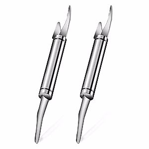 2pcs Multifunctional Shrimp Seeling Tool, Stainless Steel Peeler Cleaning Tool, Portable Shrimp Knife, Remove Shrimp Threads and Fish Scales, Kitchen Essential