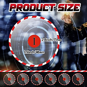 6 Pcs Objective Point Markers, Round Objective Marker Compatible with Military Game, Gaming Miniatures, Gaming Accessory, 0.01 Inch Thick, Miniature Not Included