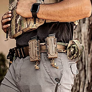 Dump Pouch Tactical Belt Molle Mag Pouches,Roll Up Foldable Recovery Utility Magazine Tool Waist Storage Bag.
