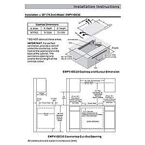 Empava 30” Induction Cooktop Electric Stove Black Vitro Ceramic Smooth Surface Glass EMPV-IDC30