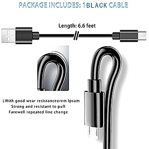 Draw a dragon Compatible for Xbox One Controller Quick Charger Charging Cable, Micro USB 2.0 Data Sync Cord Compatible for Xbox One S/X Controller (6.6FT 2 Pack)