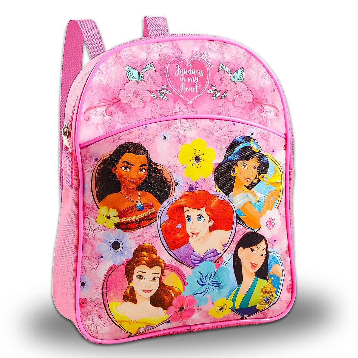 Disney Princess Mini Backpack for Girls - Bundle with 11" Princess Backpack, 48 Pc Disney Princess Puzzle, Stickers, More | Disney Princess Backpack Set