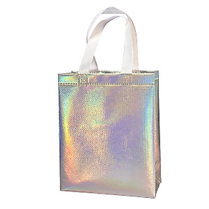 LOOKSGO 12 Pcs Non-woven Reusable Gift Bags With Handles for Party Favor 8W x 4L x10H Size