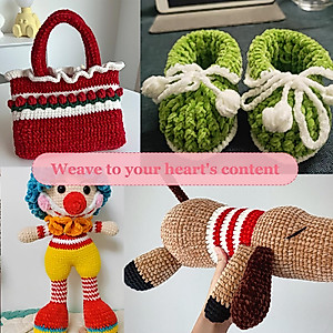 100g Soft Chenille Yarn Blanket Yarn,Crochet Yarn,Yarn for Crafts,Yarn for Crocheting,Fancy Yarn for Crochet,Crochet Yarn for Sweater/Hat/Blankets/DIY Craft(Electric Purple)