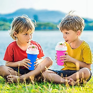 Slushy Cup Maker, Cleaning bursh included, Slushie Cup, Slushy Maker Cup, Double Layer Durable Cooling Cup, Squeeze Cup, Slushie Maker, DIY Slushie Smoothie Maker, Must Haves 2023