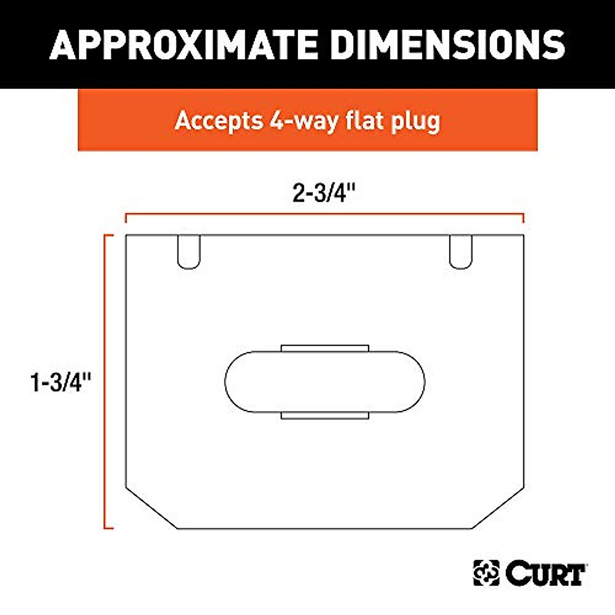 CURT 58345 Vehicle-Side 4-Pin Flat Trailer Wiring Harness
