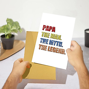 Funny Fathers Day Card, Father Day Gift for Dad, Papa Birthday Card Gift, The Man The Myth The Legend