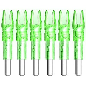 XHYCKJ 6PCS S Led Lighted Nocks for Arrows with .244" Inside Diameter,Screwdriver Included