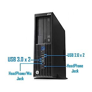 HP Desktop Computer with Windows 10, Workstation Compaq Small Form Factor Elite PC, Quad Core i5-4570 3.20 GHz, 8GB DDR3 RAM, 120GB SSD, DualBand WiFi, DVD-RW, USB 3.0, DisplayPort (Renewed)