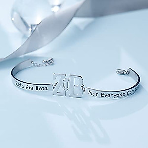 U-CHYTY Sorority Bracelet 1920 Greek Sorority Bracelet Finer Women Jewelry Sorority Gift for Finer Women(CBR)