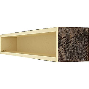Ekena Millwork MANUPC04X04X60ZD Pecky Cypress Faux Wood Fireplace Mantel, 4"H x 4"D x 60"W, Premium Aged