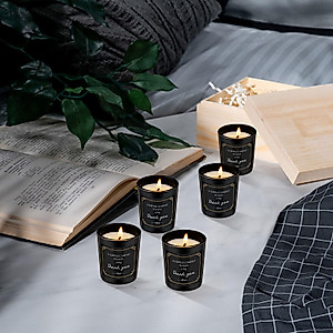 MTLEE 8 Pcs Employee Teacher Appreciation Gifts Scented Candles Gift Set Inspirational Soy Wax Jar Candle for Employee Teachers Presents Thank You Gift for Coworker Women Men, 8 Fragrances (Thank You)