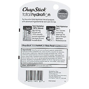 ChapStick Total Hydration Rose Petal 0.12 oz (Pack of 2)