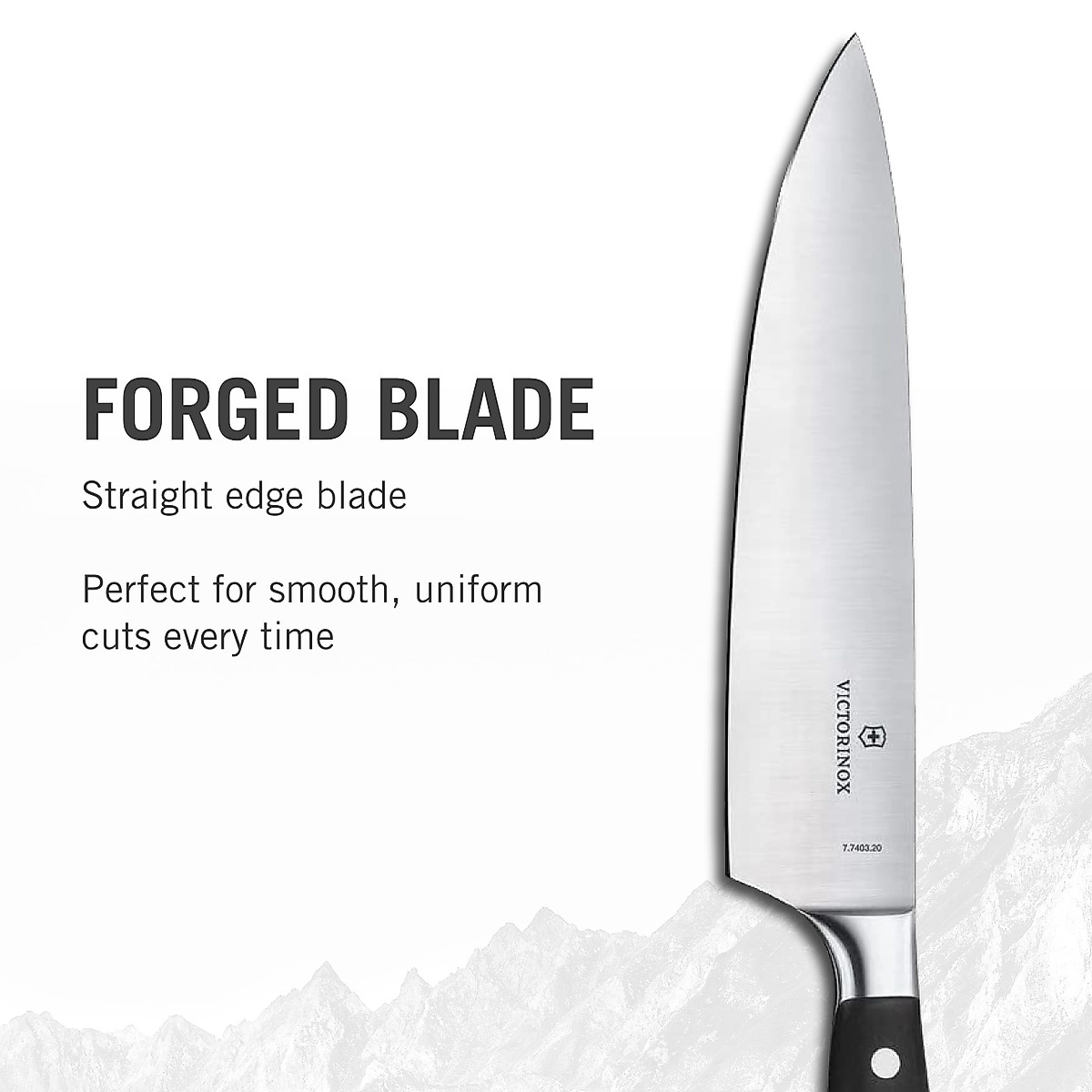 Chef's, 8 in, Black POM Handle