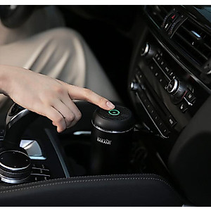 BARAMI-5_Silver | Car Air Purifier | Portable Air Purifier| photocatalytic Air Purifier | Air Purifiers for Home,Bedroom,desktop | Pet Odor Eliminator | Removes PM2.5 Dust,Smoke,Car Odor