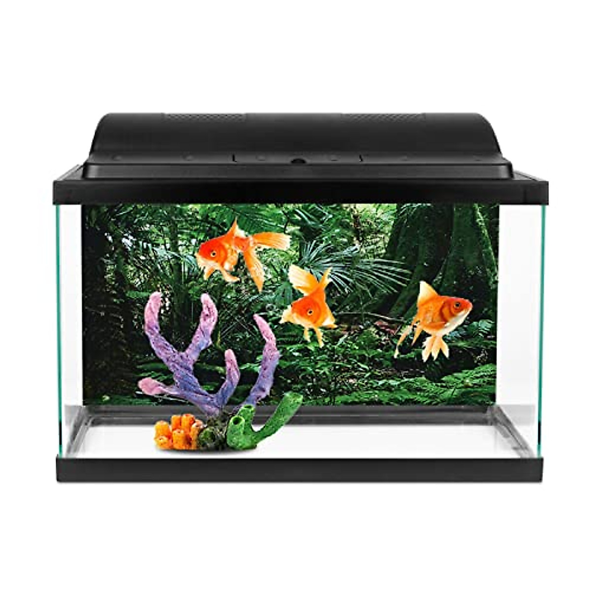 Yuehuam Fish Tank Background PVC 3D Aquarium Rainforest Background Poster Fish Tank Wall Picture Painting Decoration Self Adhesive Sticker for Reptile Box(Various Sizes)