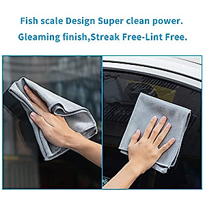 Microfiber Glass Cleaning Cloths | Streak Free Windows Mirrors & Cars Windshields cleaning towel | Glass Polishing cleaning cloth | All-purpose Dust Dirt Cleaning Rags | Lint Free Pack of 18（Mix）