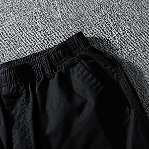 TOWMUS Cargo Pants for Men Men's Outdoor Tactical Pants Rip Stop Lightweight Truck Military Combat Cargo Work Hiking Pants Black