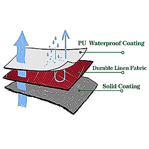 UGASA Patio Furniture Pillow Covers Outdoor Waterproof Throw Pillow Cushion Case, 2 Pcs, 20 x 20(50cm), Red