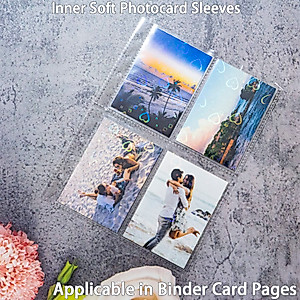 50 Pcs Clear Laser Flashing Card Sleeves for Standard Size Trading Cards, Love Heart Shape Photocard Sleeves for Kpop Photos, Holographic Foil Soft Card Protector 2.5X 3.5 for Photocard,Game Cards