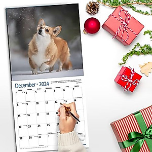RED EMBER Corgis 2024 Wall Calendar 12 Month | 12" x 24" Open | Thick & Sturdy Paper | Giftable | Calendar 2024