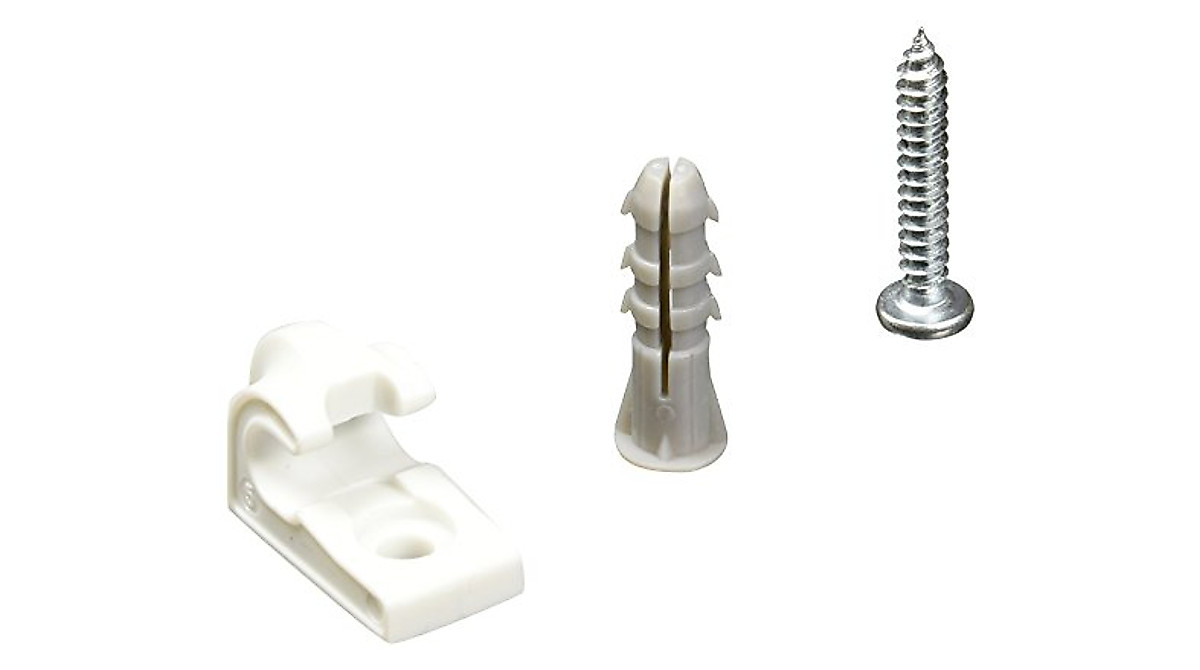 ClosetMaid #7546 12PK White Down/Wall Clip - Secure Shelving Support