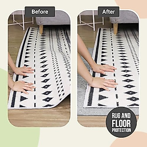 ITSOFT Ultra Premium Non Slip Felt Area Rug Pad, Thick Cushioned Gripper Pad for Hardwood Floors Under Carpet Protects Floors, 1/4" Thickness, 5 x 8 Feet