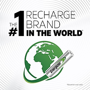 Energizer Rechargeable AAA Batteries, Recharge Universal Triple A Battery Pre-Charged, 8 Count