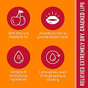 O'Keeffe's Lip Repair Lip Balm with Cherry & Vitamin E Oil, Stick, Twin Pack