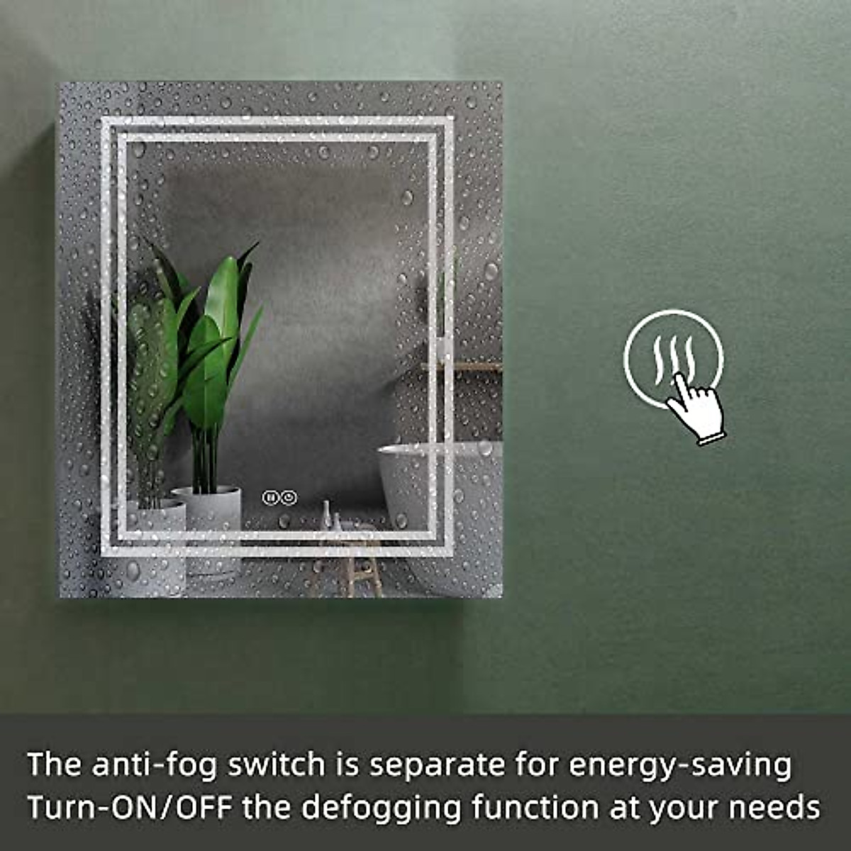 Vyaya Modern Home Decor Ontario 24" W x 32" H Rectangular Silver Aluminum Recessed or Surface Mount Mirror Medicine Cabinet