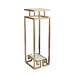 XIAOSAKU Bonsai Pedestal Plant Display Stand Indoor Flower Shelves Floor Type Iron Flower Stands Living Room Flower Pot Decoration Shelves Bonsai Pedestal Stand (Size : L)